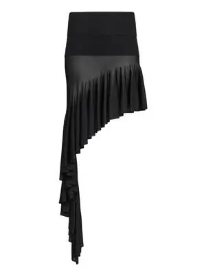 Alaïa Pointed Knit Viscose A-line Skirt - Black