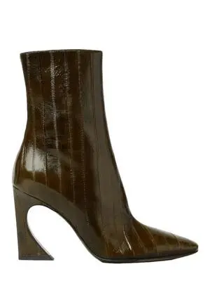 Fendi Arco Pointed-toe Ankle Boots - Brown