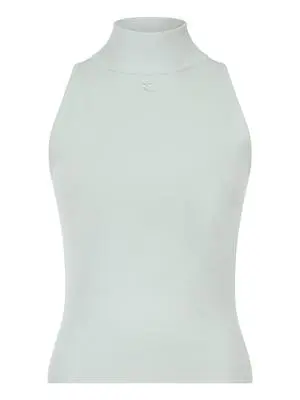COURREGES High Neck Sleeveless Top - Light Mint