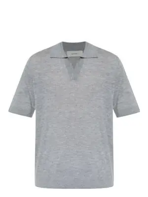 LISA YANG Lisa Yang Peter Knitted Polo Shirt Dark Mist