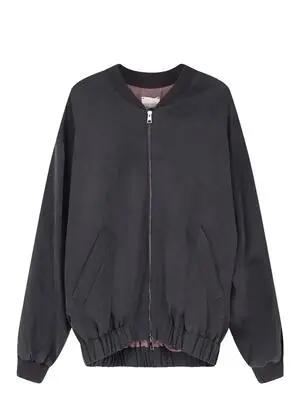 ALYSI Zip-up Bomber Jacket - Black