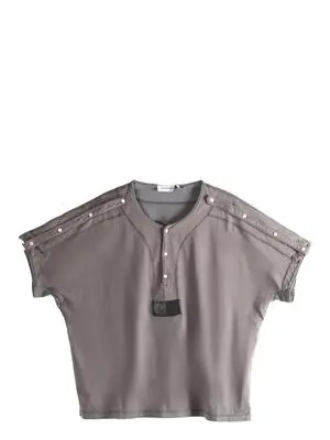 KIKO KOSTADINOV Snap-detail Henley T-shirt - Iris