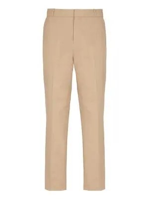 Balmain Creased Tailored Trousers - Beige
