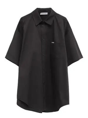 Balenciaga Logo Pocket Short-sleeve Shirt - Black