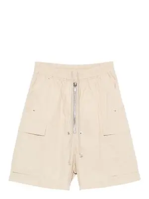 Rick Owens Rick Owens Cargo Shorts With Drawstring And Zip Detail Beige