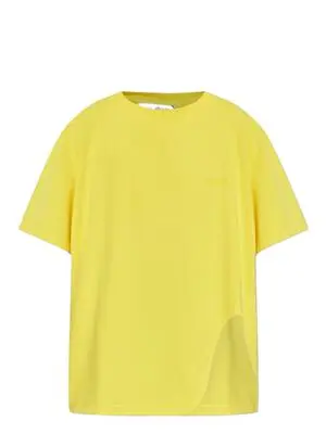 Attico Logo Embroidered Oversized Jersey T-shirt - Yellow