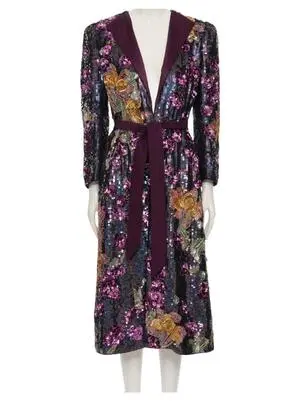 Valentino Garavani V-neck Long-sleeved Embellished Dress - Black