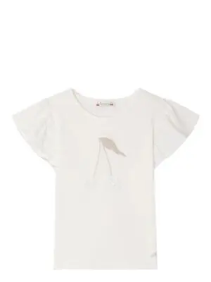 Bonpoint Emilia Cherry Embroidered T-shirt - White