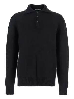 Dolce & Gabbana Long-sleeved Knitted Jumper - Black