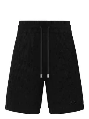 Amiri Ribbed Drawstring Shorts - Black