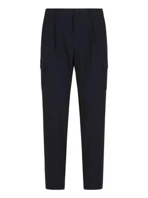 Herno Cargo Trousers With Elasticated Waistband - Black