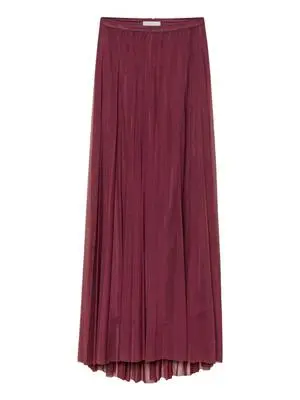 FORTE_FORTE Pleated Maxi Skirt - Ruby Red