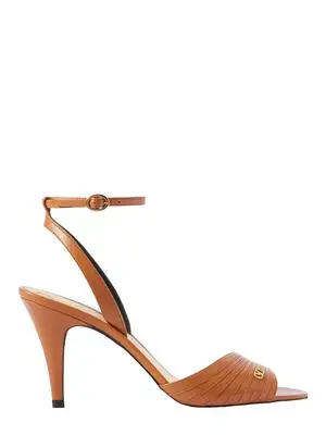 Valentino Garavani Valentino Open-Toe High-Heeled Sandals Yellow-brown