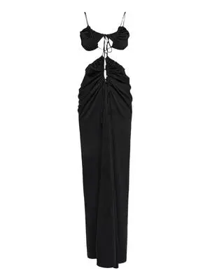 CHRISTOPHER ESBER Christopher Esber Pleated Cutout Maxi Dress