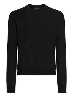 Dolce & Gabbana Long-sleeved Crewneck Jumper - Black