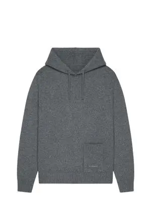 Givenchy Knitted Drawstring Hoodie - Grey