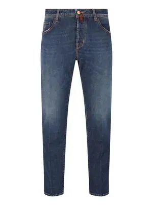 Jacob Cohen Slim-fit Jeans With Logo Patch - Blue