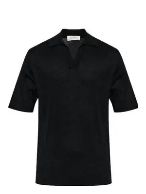 LISA YANG Lisa Yang Peter Knitted Polo Shirt Black