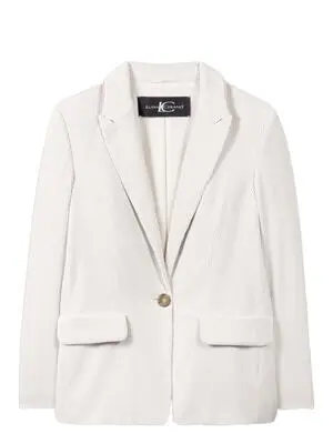 LUISA CERANO Single-button Corduroy Blazer - Eggshell
