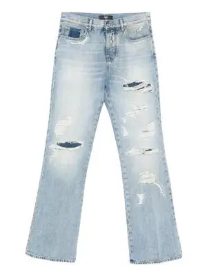Amiri Distressed Flare Jeans - Light Blue