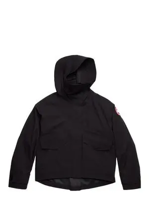 Canada Goose Logo-patch Hooded Zip-up Jacket - Black