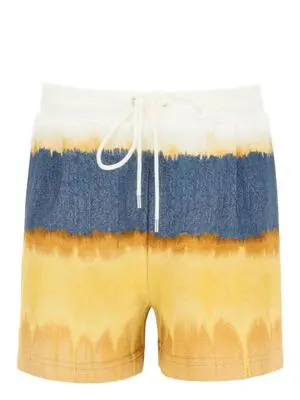 Alberta Ferretti Tie-dye Print Jersey Shorts - Yellow