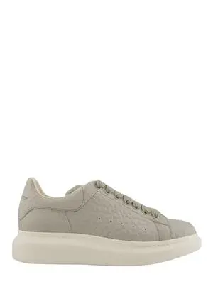 Alexander McQueen Alexander McQueen Oversized Lace-Up Sneakers With Perforated Detailing Grey