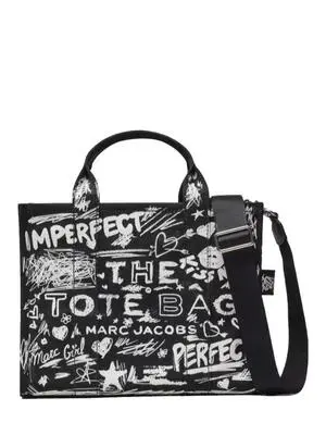 Marc Jacobs Marc Jacobs Punk Scribble Medium Tote Bag Black And Multicoloured
