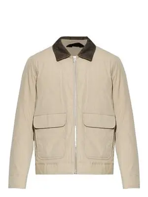RAG  BONE Rag & Bone Corduroy Collar Zip-up Jacket - Nude