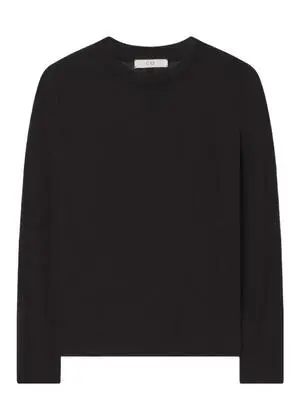 Co Crewneck Long Sleeve" In Cotton Jersey - Black