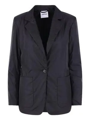 Aspesi Single-button Quilted Jacket - Black
