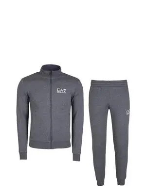 EA7 Logo Printed Two-piece Sports Suit - Gray