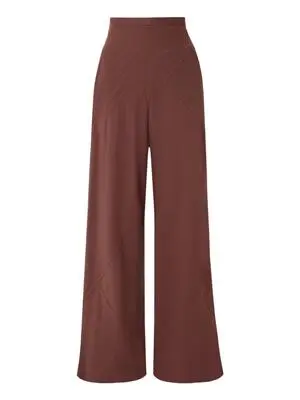 Rick Owens High-waisted Wide-leg Elasticated Waistband Pants - Red