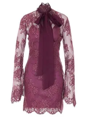 ANIYE BY Noa Lace Dress With Scarf Detail - Red