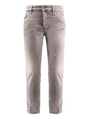 Dsquared2 Distressed Low-rise Jeans - Grey