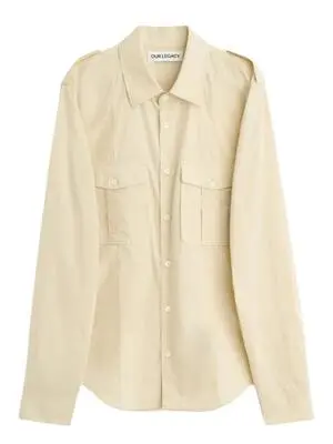 Our Legacy Lean Chest-pockets Shirt - Eggshell