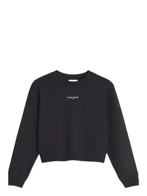 Maison Kitsuné Logo Embroidered Pullover - Black