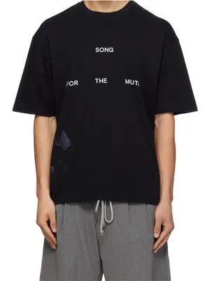 SONG FOR THE MUTE Logo Oversized T-shirt - Black