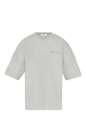 Alexander McQueen Logo Printed Oversized T-shirt - Grey