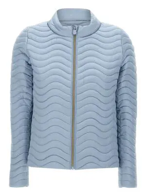 SAVE THE DUCK High Collar Puffer Jacket - Blue