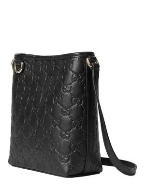 Gucci Gg Emblem Nano Bucket Bag - Black