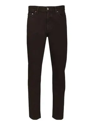 Zegna Slim-fit Jeans With Embossed Logo - Brown