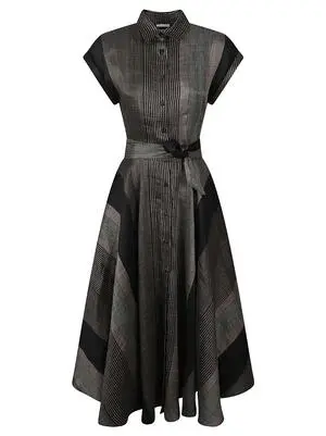SARA ROKA Danielle Shirt Dress - Black