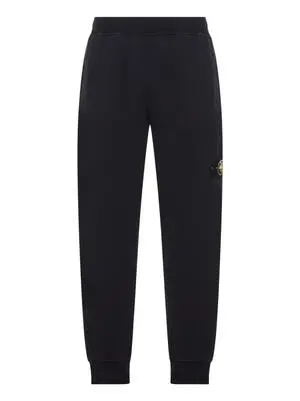Stone Island Compass-logo Cotton Track Pants - Black