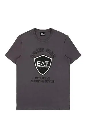 EA7 Round-necked Logo T-shirt - Black