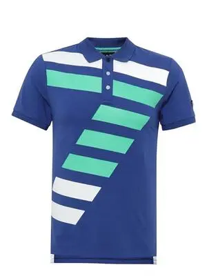 EA7 Logo Lapel Polo Shirt - Blue