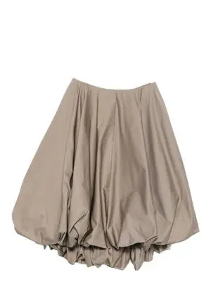 Balenciaga Balenciaga Pleated Midi Skirt Brown