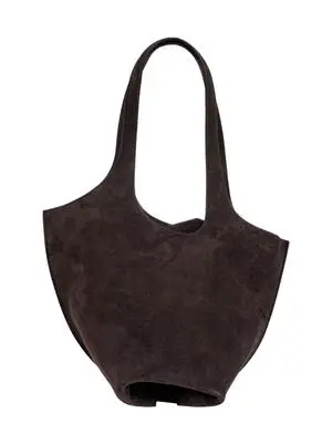 Attico La Scoop Asymmetric Medium Shopper Bag - Black