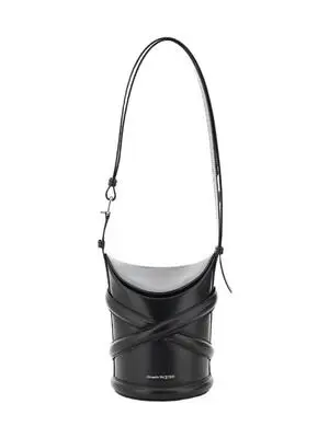 Alexander McQueen Curve Small Bucket Bag - Black