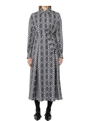 Max Mara Max Mara Esploso Graphic Print Long Sleeve Shirt Dress No